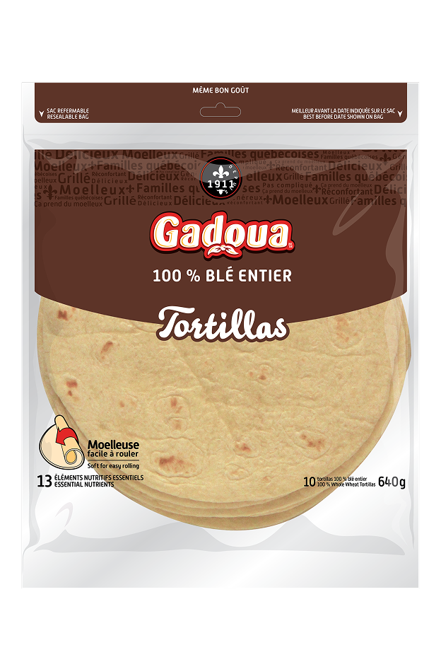 GadouaTM Whole Wheat Large Tortillas