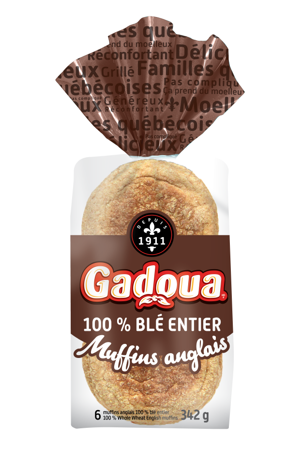 Gadoua® 100% Whole Wheat English muffins